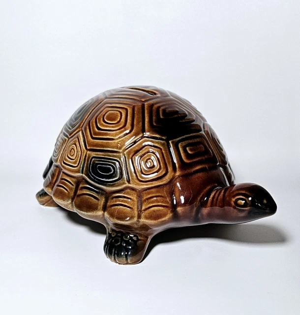 VINTAGE ARTHUR WOOD Ceramic Tortoise Money Box With Original Stopper ...
