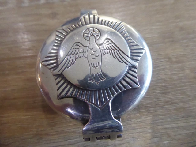 RARE VINTAGE PRIESTS Silver Holy Communion Wafer Box £250.00 - PicClick UK