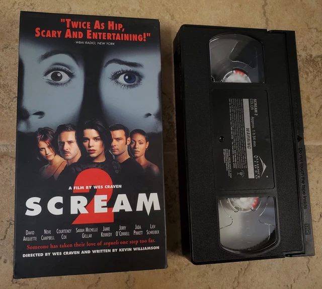 SCREAM 2 VHS Tape 1998 Courteney Cox Neve Campbell Classic Horror Movie ...