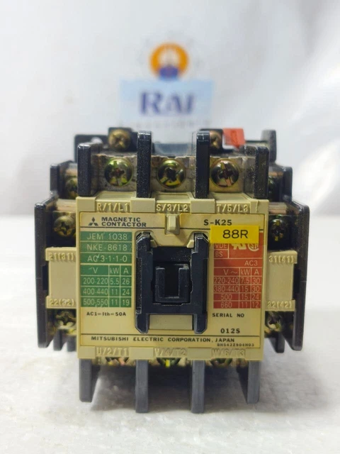 MITSUBISHI S-K25 3POLE 200V 50A Magnetic Contactor Sk25 $187.37 ...