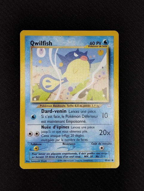 CARTE POKÉMON QWILFISH 49/64 Wizards Neo Revelation EUR 3,50 - PicClick FR