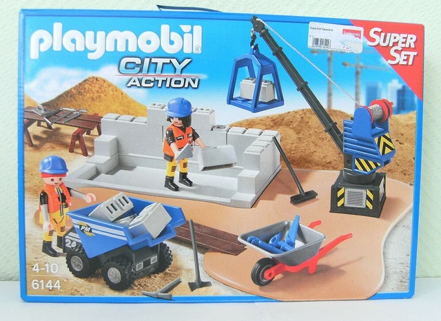 PLAYMOBIL CITY ACTION SuperSet Construction Site 6144 New & Original ...