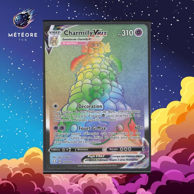 CARTE POKÉMON CHARMILLY Vmax 073/072 Epée & Bouclier Déstinées ...