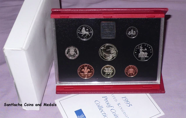 1995 ROYAL MINT DELUXE PROOF SET COINS FOR GB & NI - WWII Anniversary £ ...