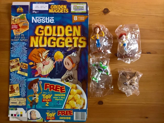 NESTLE GOLDEN NUGGETS Toy Story 2 Stick n Stay figures set + empty box ...