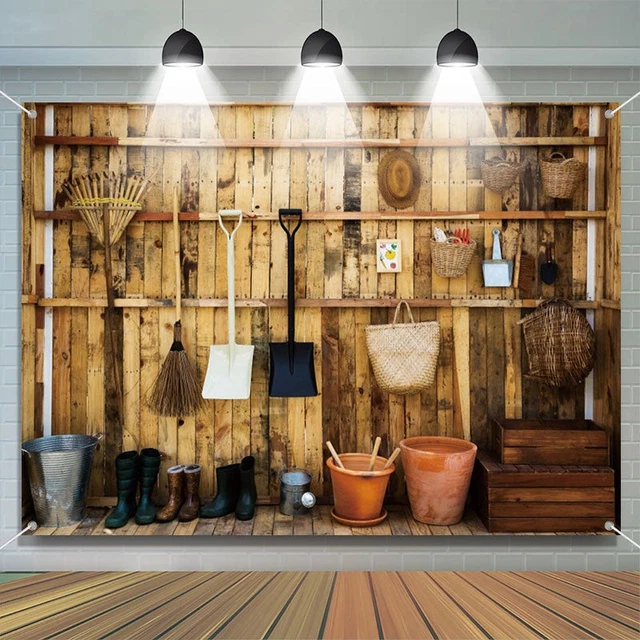 WOOD WALL AGRICULTURAL Tool Architecture Backdrops $37.94 - PicClick AU