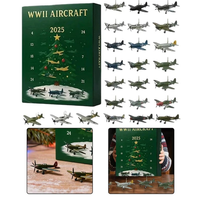 THE 2025 AIRCRAFT Arrival calendar features 24 2D acrylic mini aircraft ...
