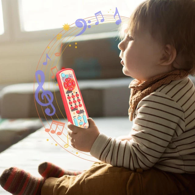 BABY TV REMOTE Sensory Remote Control Light Music Buttons Montessori ...