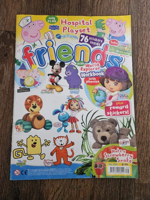 KIDS FRIENDS MAGAZINE Dora Workbook Peppa Pig #239 £9.99 - PicClick UK