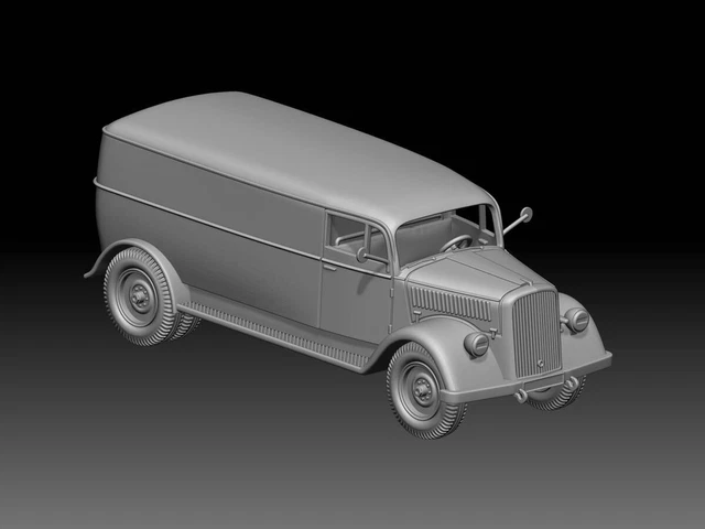 1/35 LES SINN Bausatz unbemalt WW2 Wehrmacht Opel Blitz 1,5t Wagen Bus ...