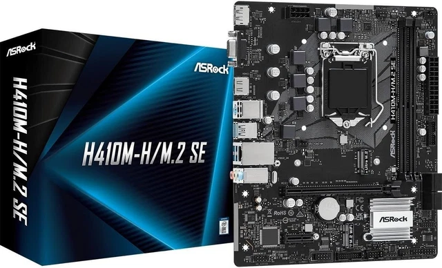 ASROCK H410M-H/M.2 SE Supports Intel 10th Gen Core Socket 1200 DDR4 M.2 ...