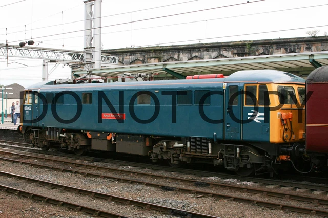 UK DIESEL TRAIN Railway Photograph Of Class 87 87002 Loco. (Rm87-7) £1. ...