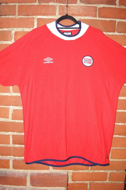 CLASSIC NORWAY UMBRO Football Shirt – 2000/01 – Red/White – Size XL £35 ...