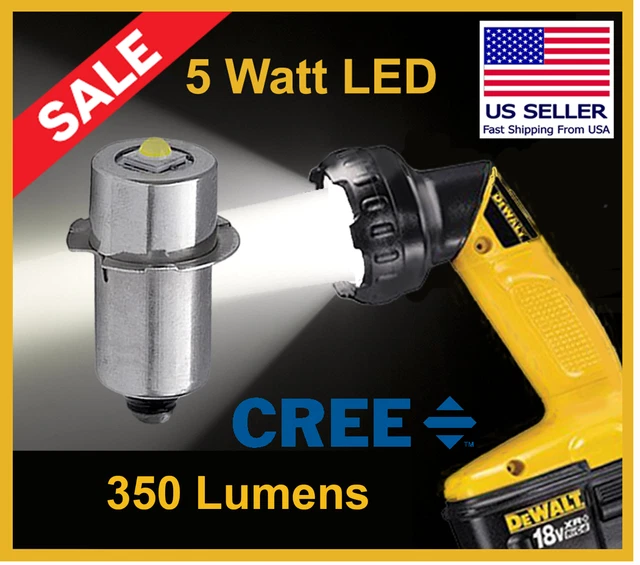 18V LED REPLACEMENT Bulb for Dewalt DW902 DW908 DW919 P13.5S Size 1Watt ...