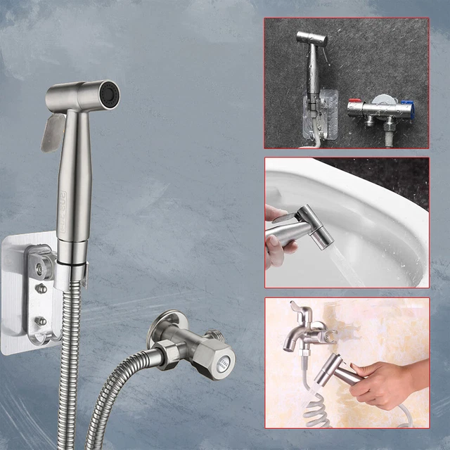 HANDHELD BIDET TOILET Jet Spray Bathroom Hygienic Douche Shower Hose ...