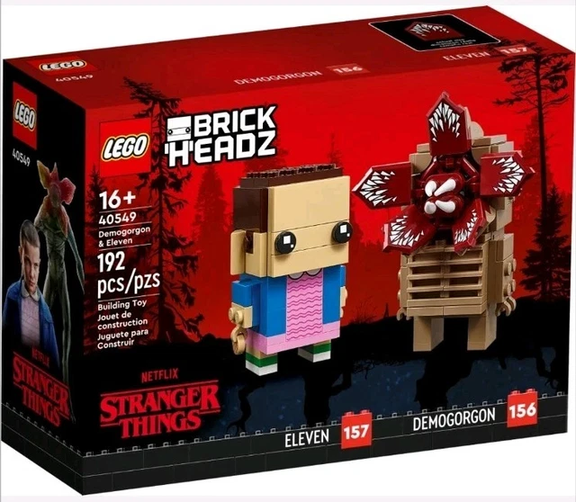 RETIRED LEGO 40549 Demogorgon Eleven & 40801 Brickheadz Stranger Things ...