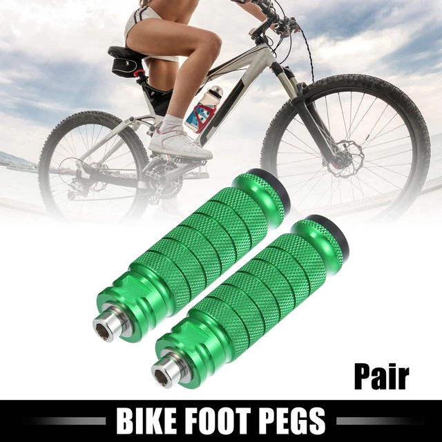 PAIR REAR FOOT Pegs Green for BMX MTB Bike Bicycle Fit 1/4 Inch Axles ...