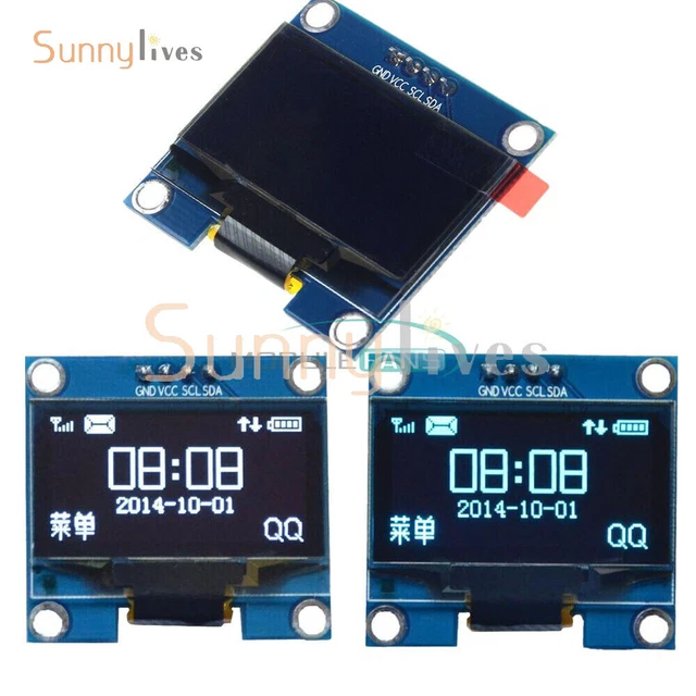 1.3& IIC I2C Serial 128X64 OLED LCD Display Screen Module Blue/White ...