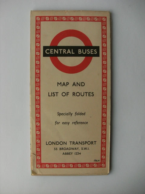 1964 LONDON TRANSPORT Central Buses Route Map No 2 (Shop Ref LC6) EUR 5 ...
