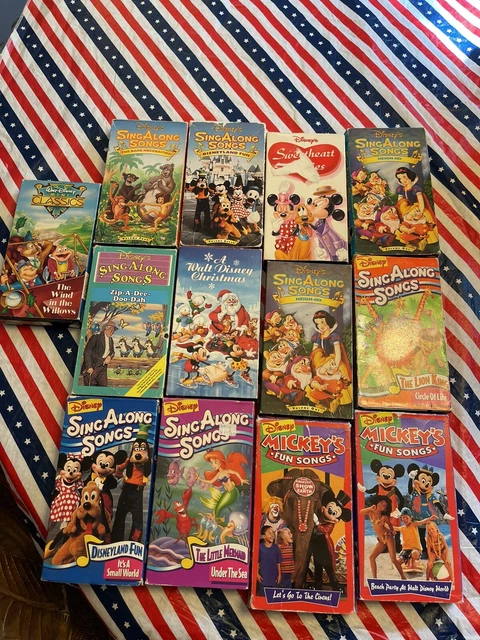 Lot Of 13 Disney Sing Along Songs Vhs Tapes Vtg Great Set Eur 22 66