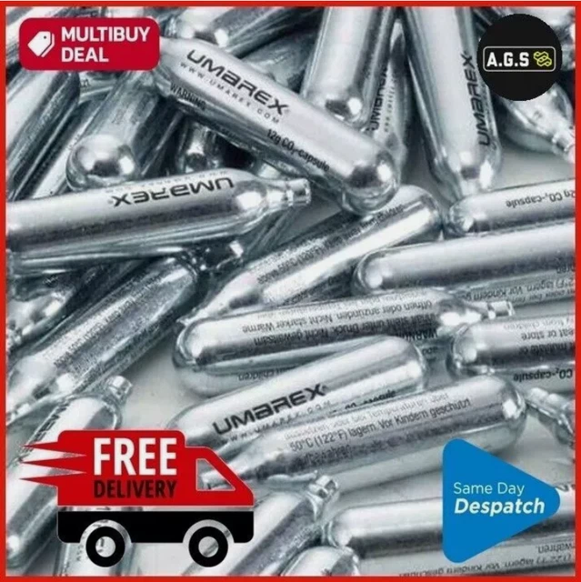 12G CO2 UMAREX Gas Capsule Powerlet Cartridge Airgun Air Rifle Pistol ...