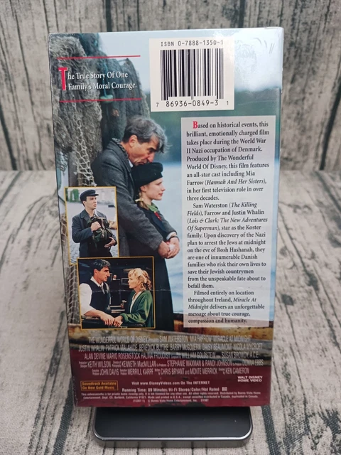 MIRACLE AT MIDNIGHT (VHS, 2000, Disney) Sam Waterston, Mia Farrow ...
