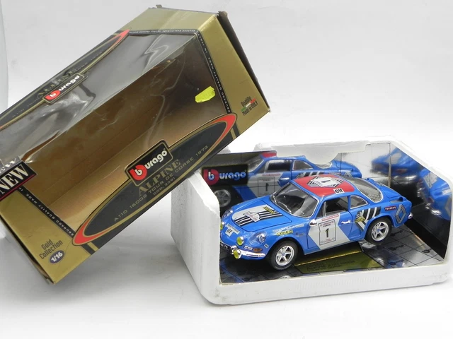 BURAGO ALPINE A110 tour de corse 1/16 vintage die cast BBurago 3391 not ...