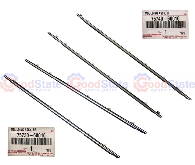 GENUINE TOYOTA LANDCRUISER 80 Series Door Weatherstrip Moulding CHROME ...