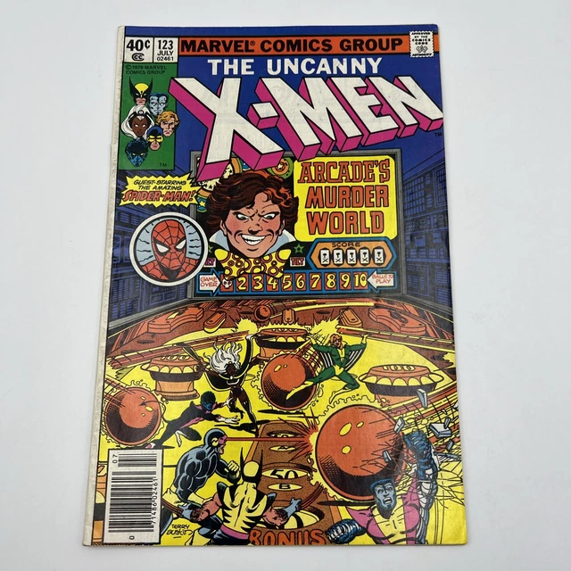 UNCANNY X-MEN #123 (1979) Spider-Man, Arcade, Miss Locke & Colleen Wing ...