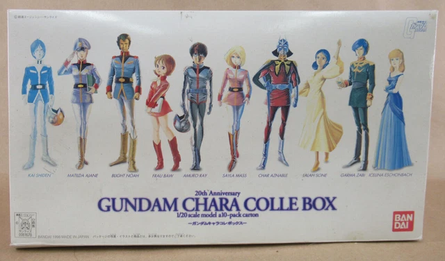 BANDAI GUNDAM CHARA Colle Box 20th Anniversary 10-Figure 1/20 scale ...