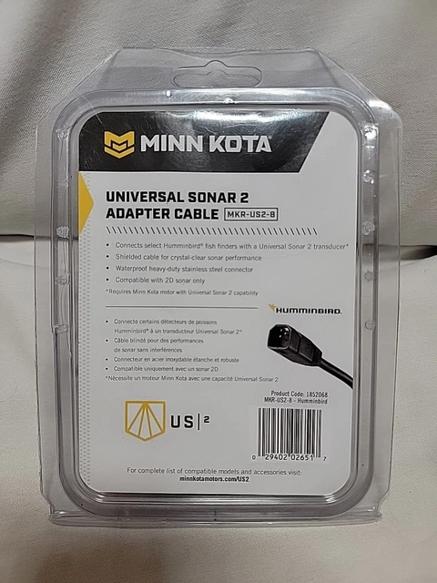 FOR MINN KOTA MKR-US2-8 Humminbird 7-Pin US2 Transducer Adapter Cable ...