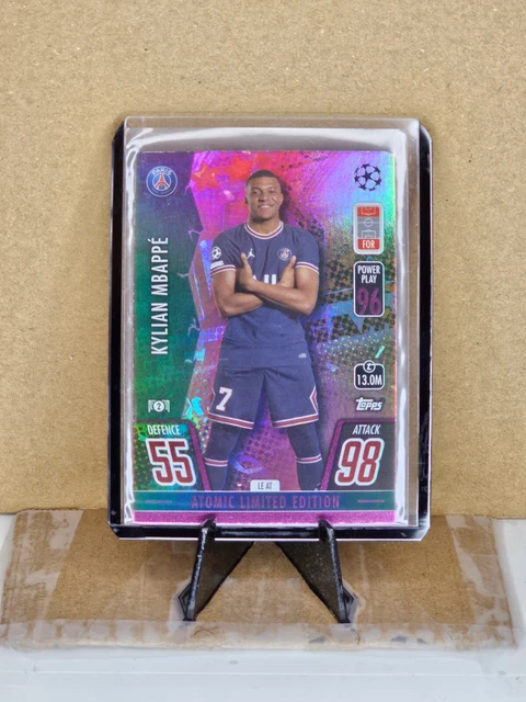 2021-22 TOPPS MATCH Attax Extra Kylian Mbappe Atomic Edition Paris PSG LE AT EUR 8,39 - PicClick DE