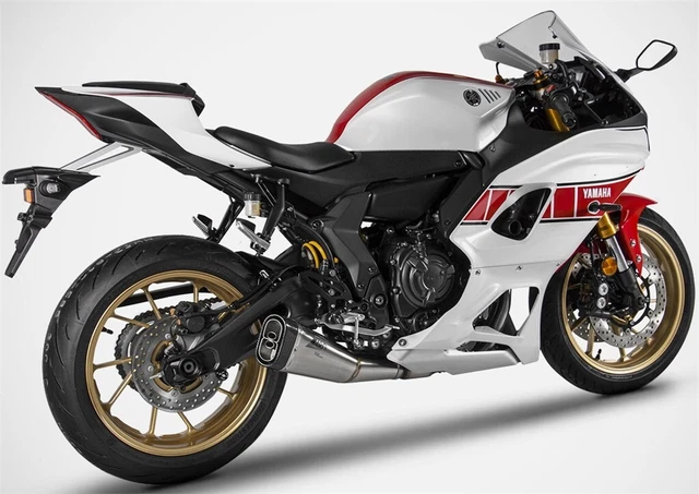 YAMAHA YZF R7 2022 Zard Sistema di scarico completo inox/carbonio DeCAT + DB Killer EUR 916,99 ...