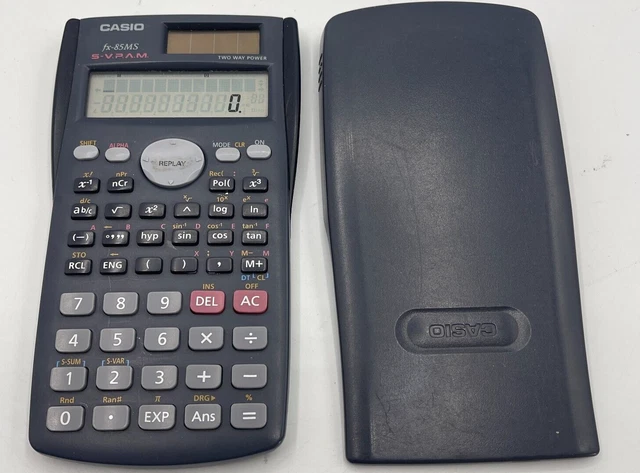 CASIO FX-85MS SCIENTIFIC Calculator - Two Way Power Tested & Working ...