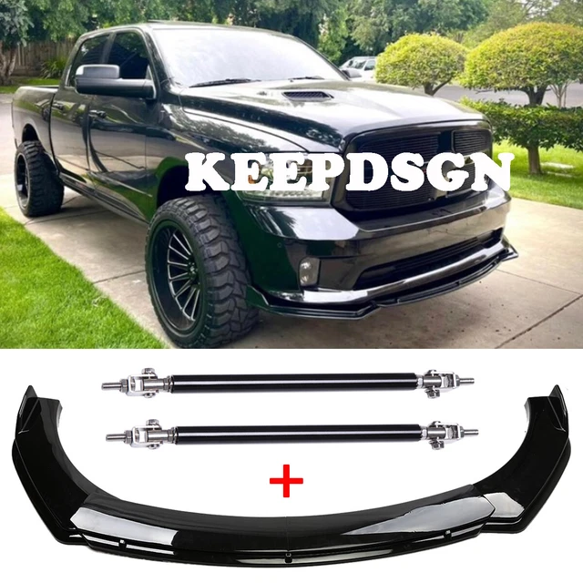 FOR DODGE RAM 1500 SLT TRX4 Front Bumper Lip Splitter Body Kit + 2x ...