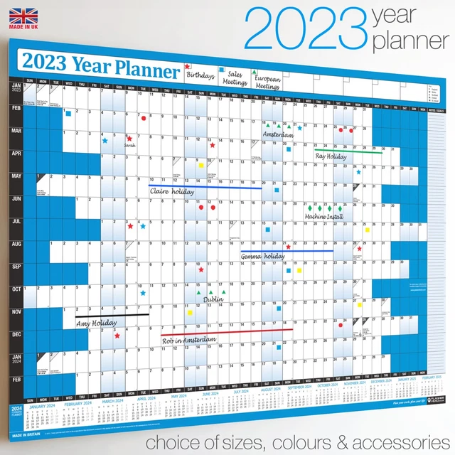 WANDKALENDER WANDPLANER JAHRESPLANER Kalender 2023 £1.79 - PicClick UK