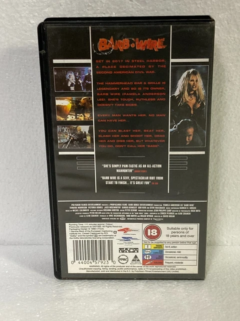 BARB WIRE - VHS - Tape - Next Work Day Post £7.99 - PicClick UK