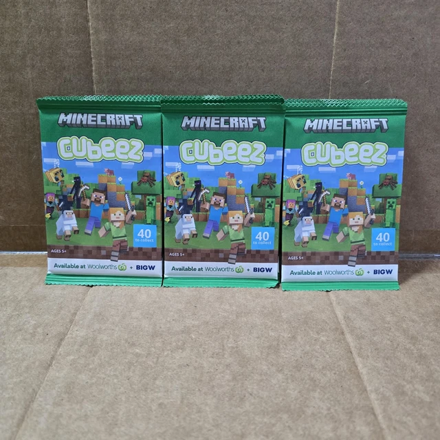 MINECRAFT CUBEEZ 2025 Woolworths x 30 Brand New Sealed Packs! FREE POST ...