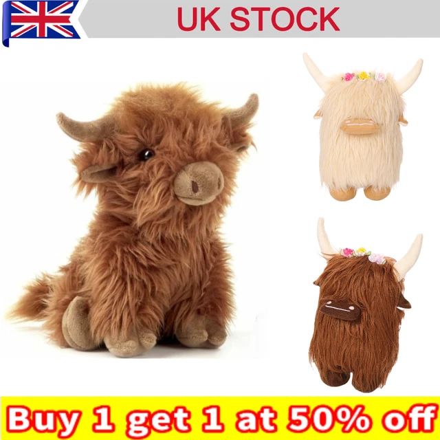 CLEVER FURRY HIGHLAND Cow Coo Cuddly Toy Plush Stuffed Scottish ...