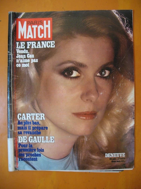 PARIS-MATCH 1485 du 11/11/1977-Catherine Deneuve. Carter au plus bas. De Gaulle EUR 4,99 ...