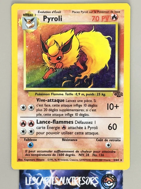 CARTE POKÉMON PYROLI 3/64 EDITION 2 ED2 Jungle VF FR EUR 79,99 - PicClick FR