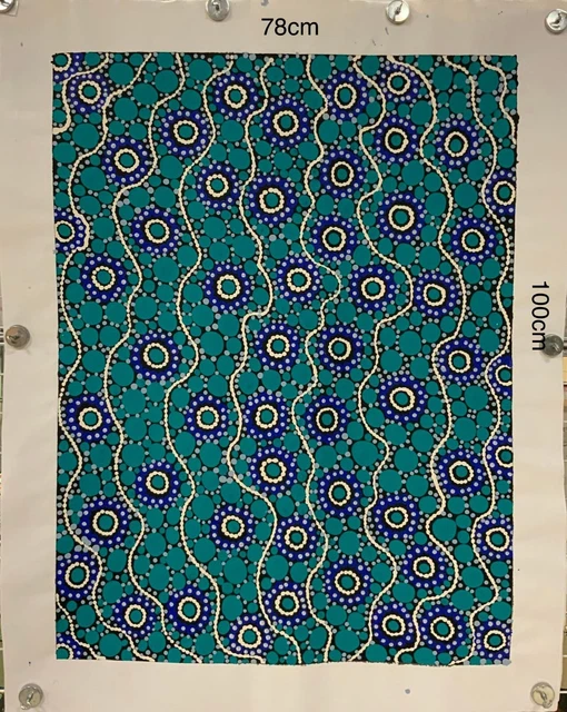TREPHINA SULTAN ABORIGINAL Artist Painting SACRED WATER 100-78cm $450. ...