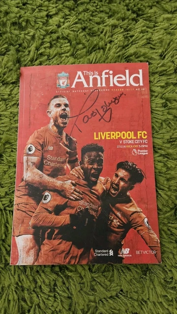 LIVERPOOL HOME PROGRAMME signed by Liverpool Legend David Johnson £7.95 ...