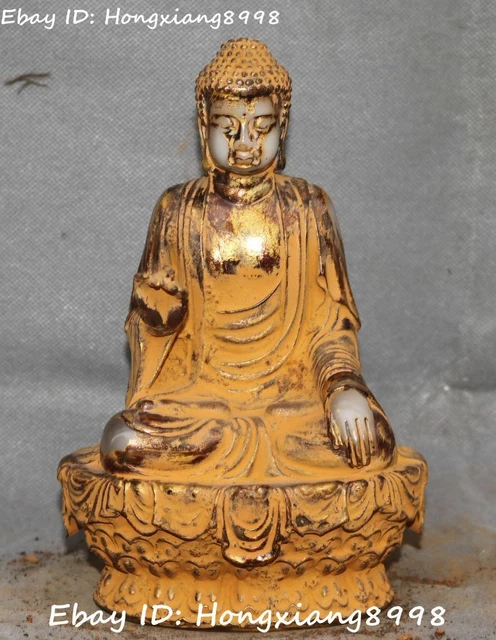 STATUE DE BOUDDHA Amitabha en Verre Coloré Lotus Shakyamuni Sakyamuni EUR 238,80 - PicClick FR