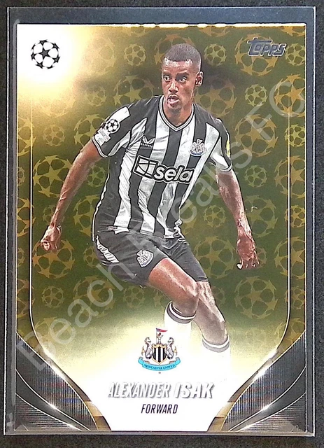 ALEXANDER ISAK NEWCASTLE 2023-24 Topps UEFA CC Variazioni Starball Base ...