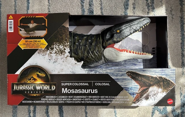 JURASSIC WORLD REBIRTH Super Colossal Dinosaur Action Figure Mosasaurus ...
