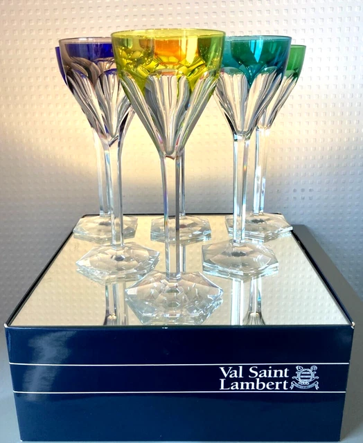 VAL SAINT LAMBERT - 6 verres modèle "Osram" - style art déco - non signés EUR 485,00 - PicClick FR