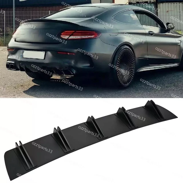FOR BENZ W204 C63 AMG Rear Diffuser 10-Fin Bumper Splitter Spoiler ...