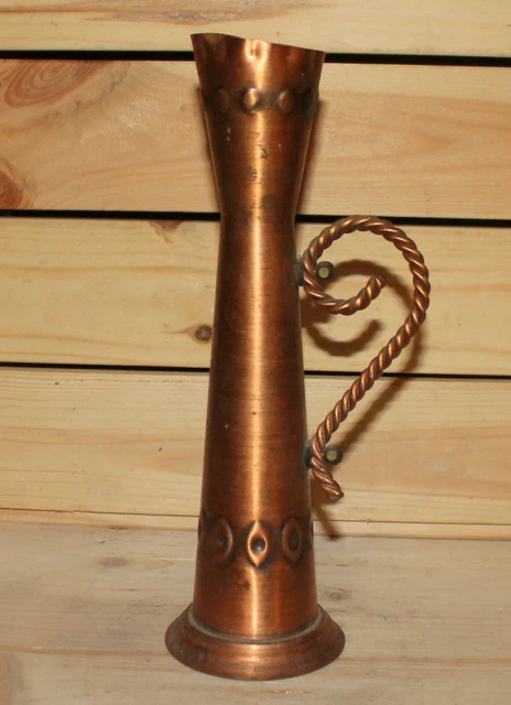VINTAGE GERMAN HMZ hand made copper pitcher vase $72.03 - PicClick