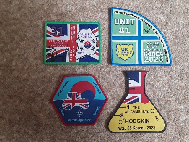 WORLD SCOUT JAMBOREE 2023 UK Unit Badges (Set 2) £11.70 - PicClick UK